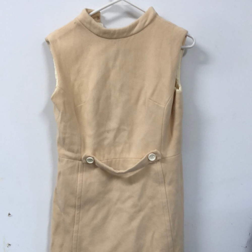 Retro Tan 60s Go Go Mini Dress - Gem